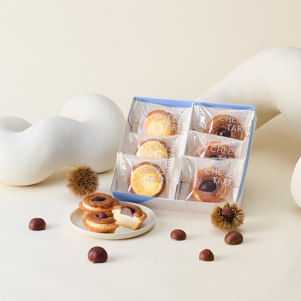 チーズタルト6P BOX〈オリジナルチーズタルト3個・モンブランチーズタルト3個〉
